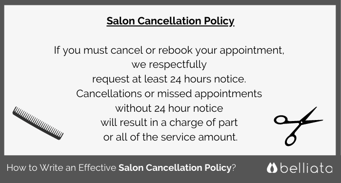 12 Effective Salon Cancellation Policy Templates And Examples Zolmi