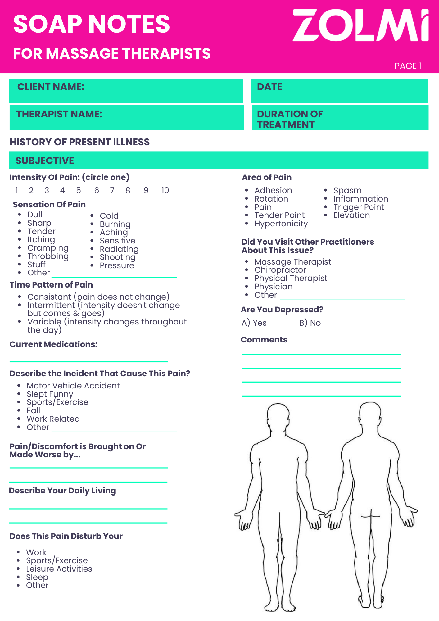 How To Write Massage Therapy Soap Notes In 2024 Examples Zolmi